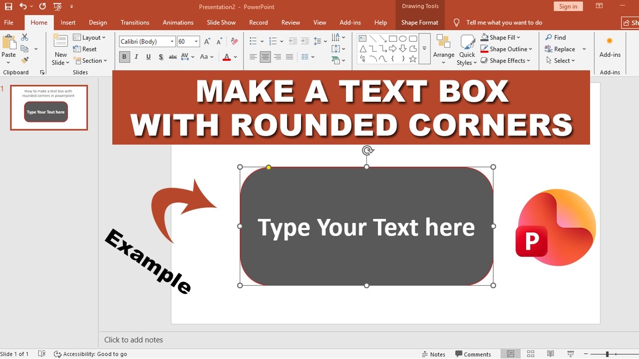 How to Make a Rounded Corner Text Box in PowerPoint (Easy Tutorial ...