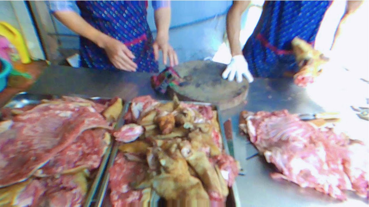Preliminary and processing of goat meat #goatmeatcutting #goatmeat # ...