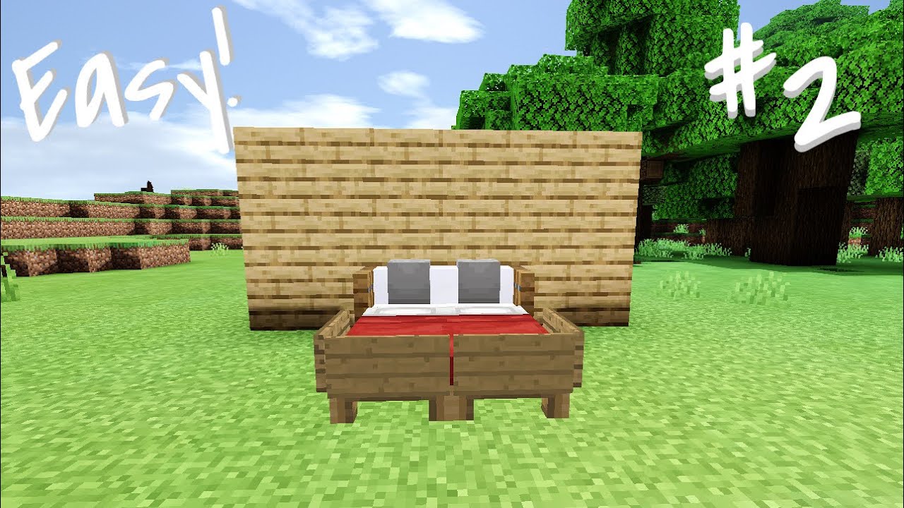 Minecraft: How To Build a Queen Bed Tutorial (#3) - YouTube