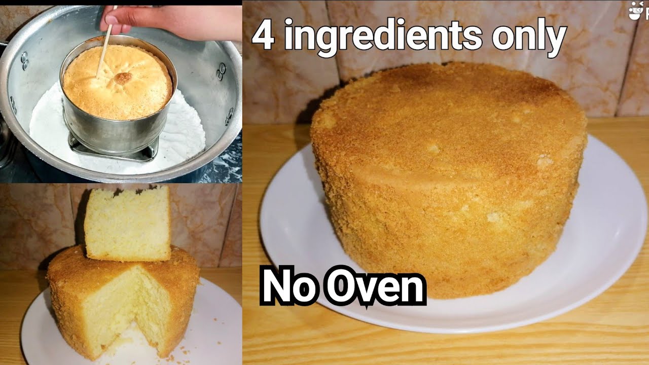 Oil Free Sponge Cake recipe without Oven| Basic Sponge cake Recipe ...