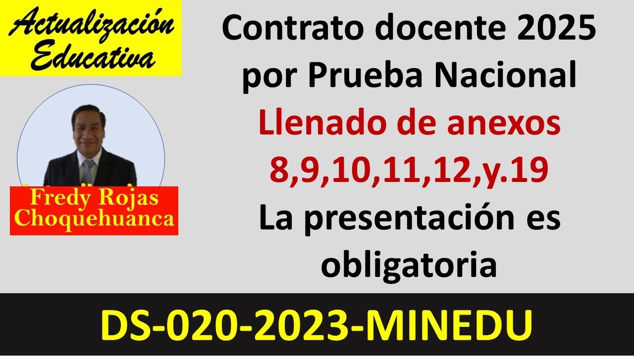 Llenado de anexos para contrato docente 2025 - YouTube
