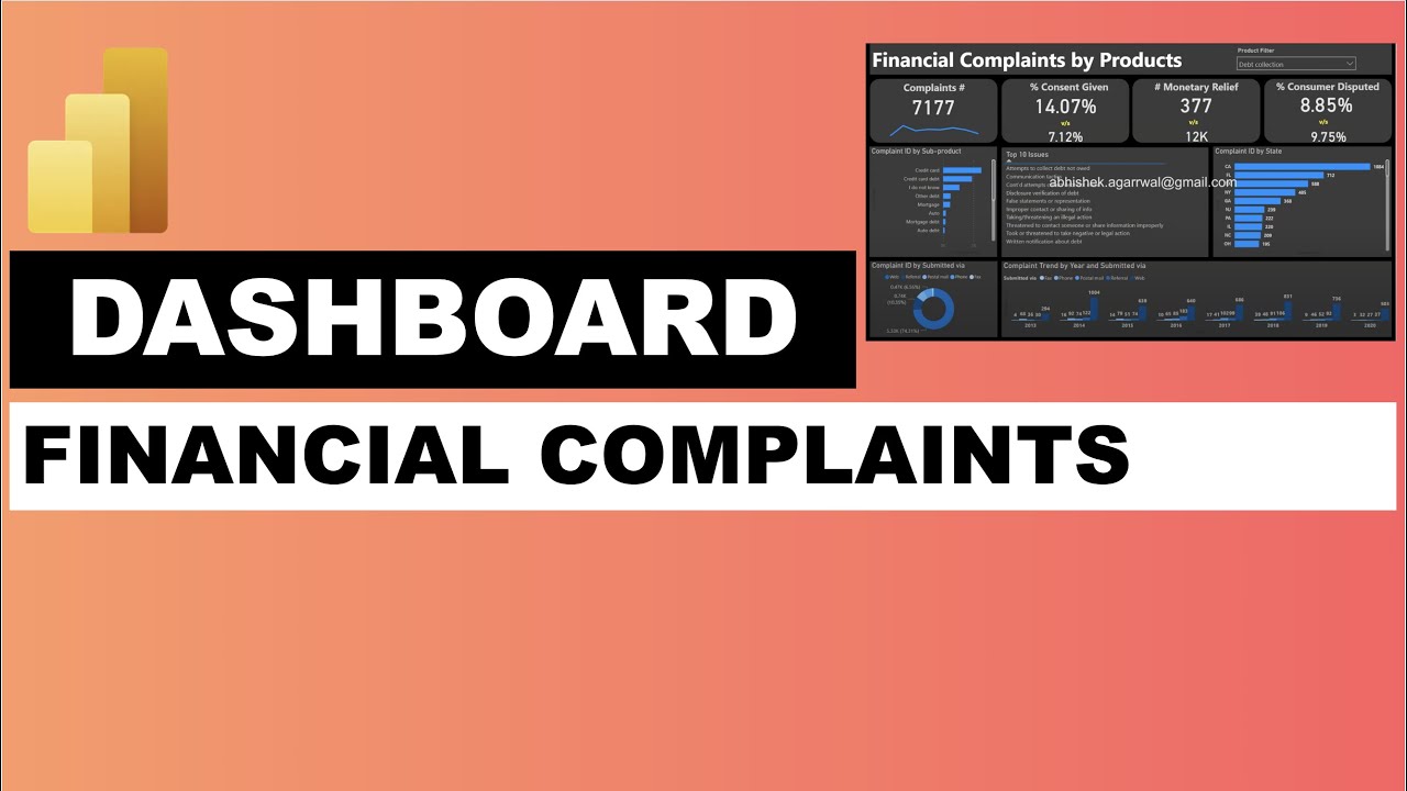 Power BI KPI Dashboard Design for Financial Complaints - YouTube