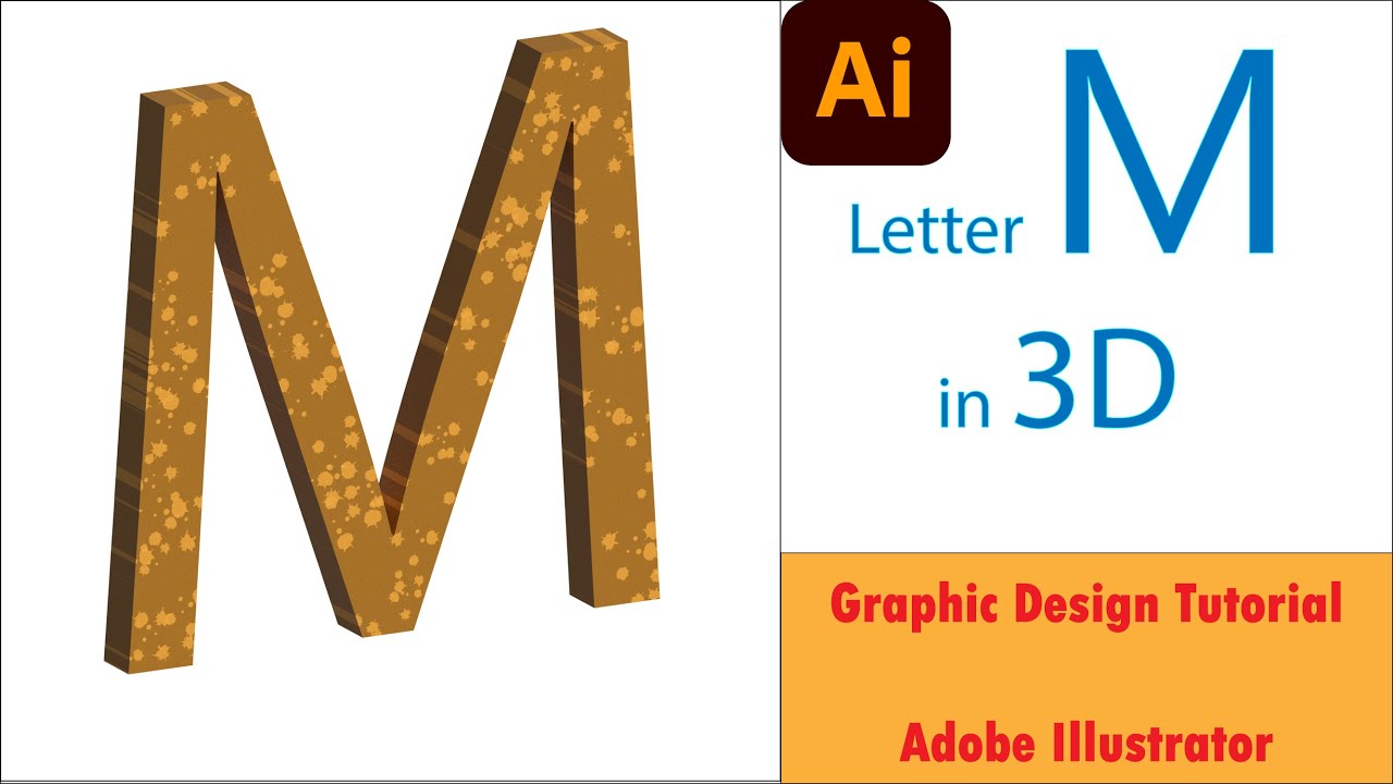 Letter M in 3D || Graphic Design Tutorial || Adobe Illustrator - YouTube