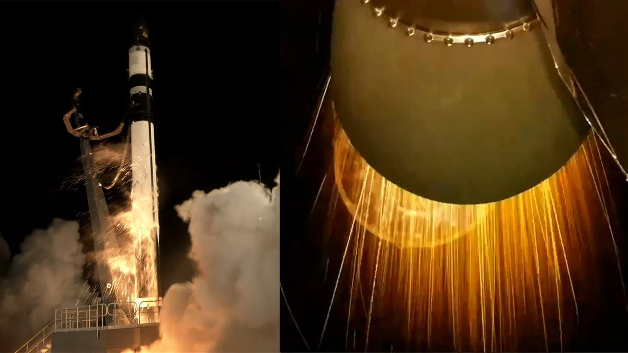 Electron launches Acadia-2 (second stage anomaly) - YouTube