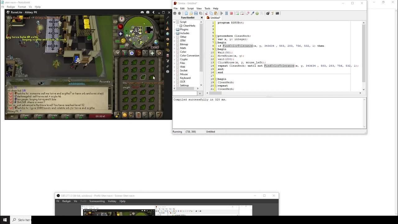 RSPS Bot Scripting - Making a simple herblore cleaner part 2 - YouTube