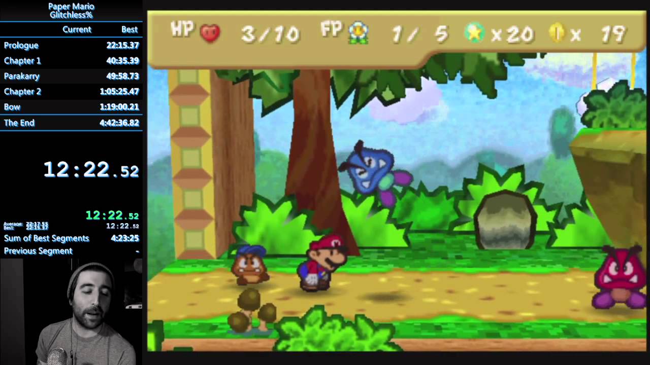 Paper Mario - 4:36.33 Glitchless% Speedrun Run - YouTube