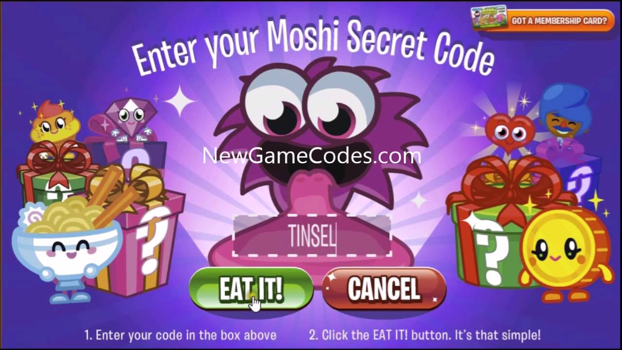 Moshi Monsters Secret Codes for 2000 Rox - YouTube