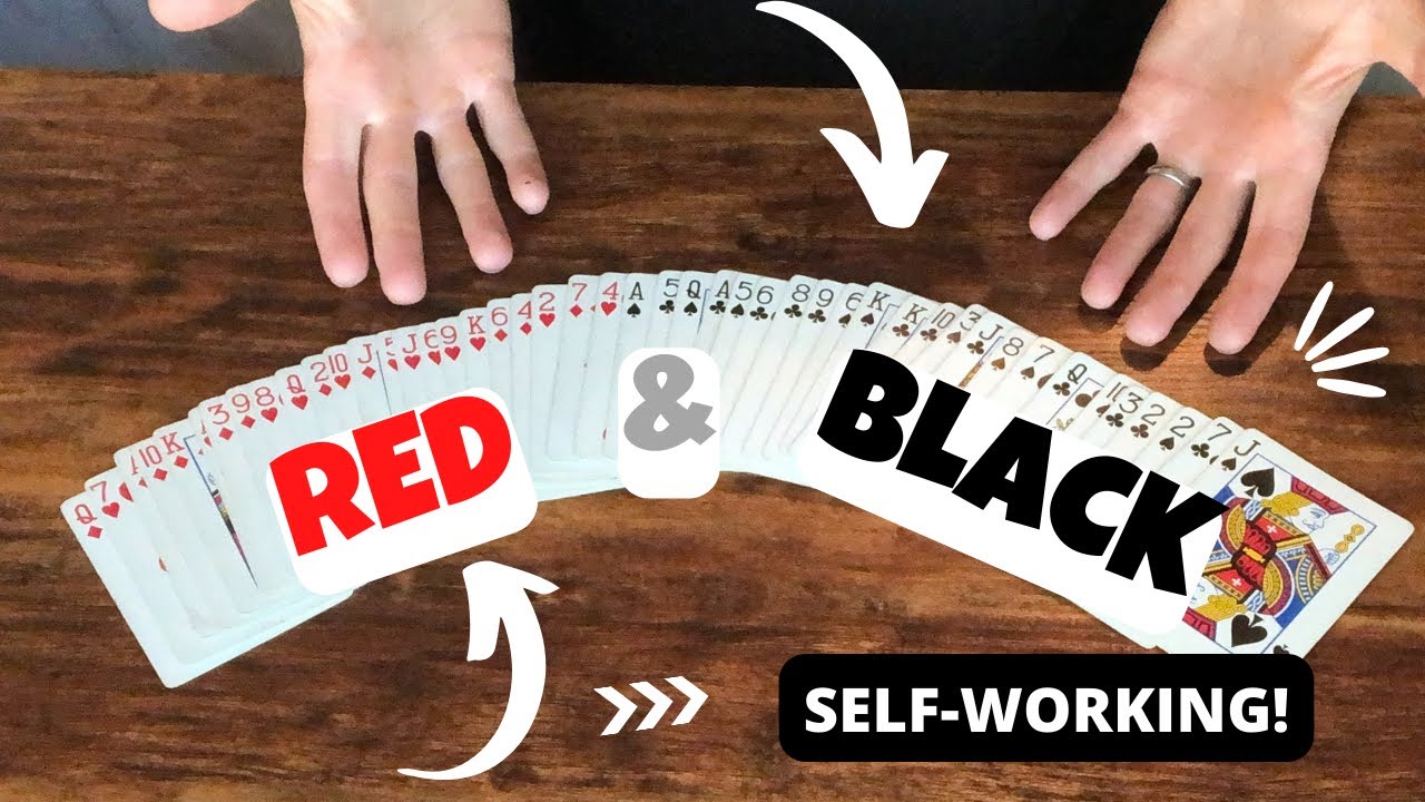 RED & BLACK Separation Card Trick! (SELF-WORKING) BEST Alternative to ...