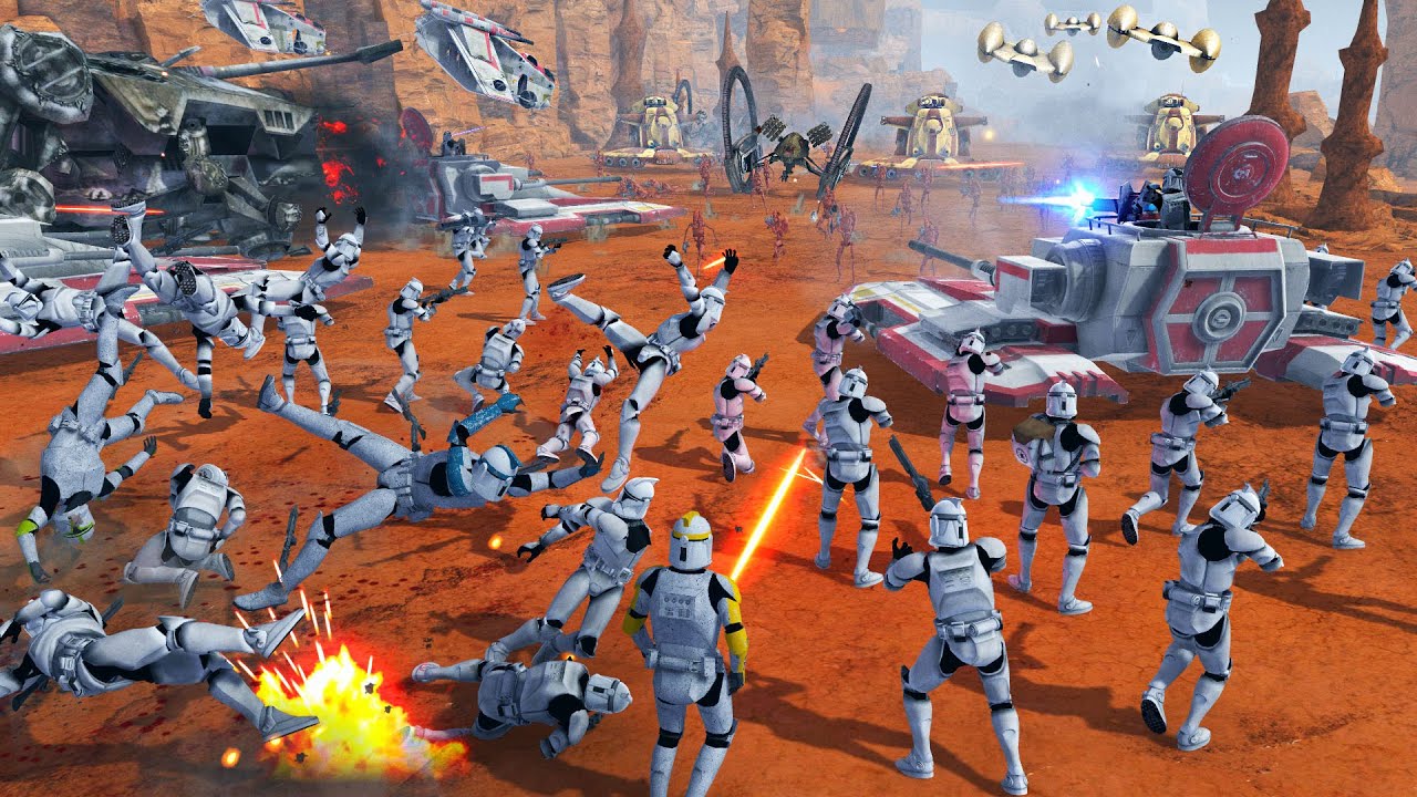 Realistic Clone Wars Invasion of GEONOSIS... - Gates of Hell: Star Wars ...