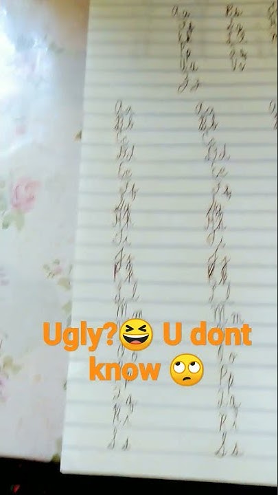 U said my write it ugly 😒 - YouTube