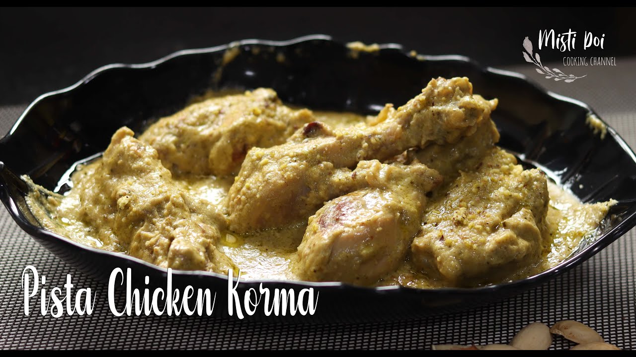 Pista Chicken Korma. Your guest will just go mad. #pistachiochicken # ...