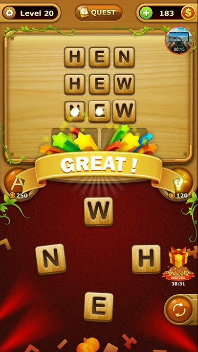 word connect - word games puzzle level 20 - YouTube