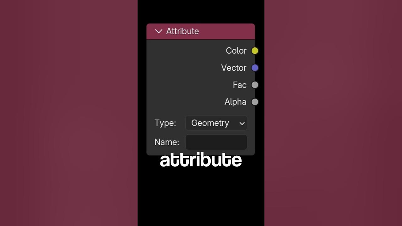Attribute | Explaining Every Single Node in Blender #blender #b3d - YouTube