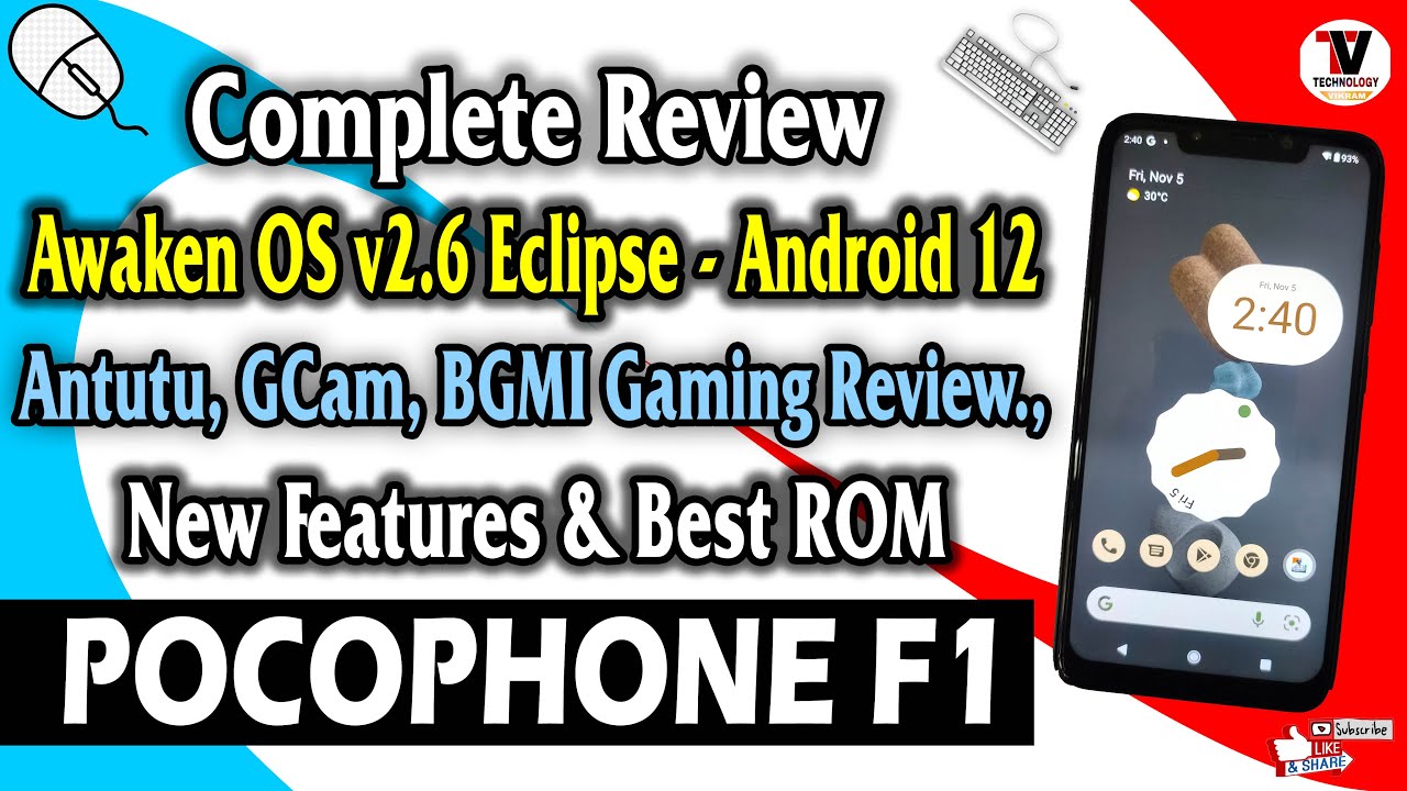 Awaken OS v2.6 Eclipse - Android 12.1 on POCO F1 - Antutu, GCam, BGMI ...