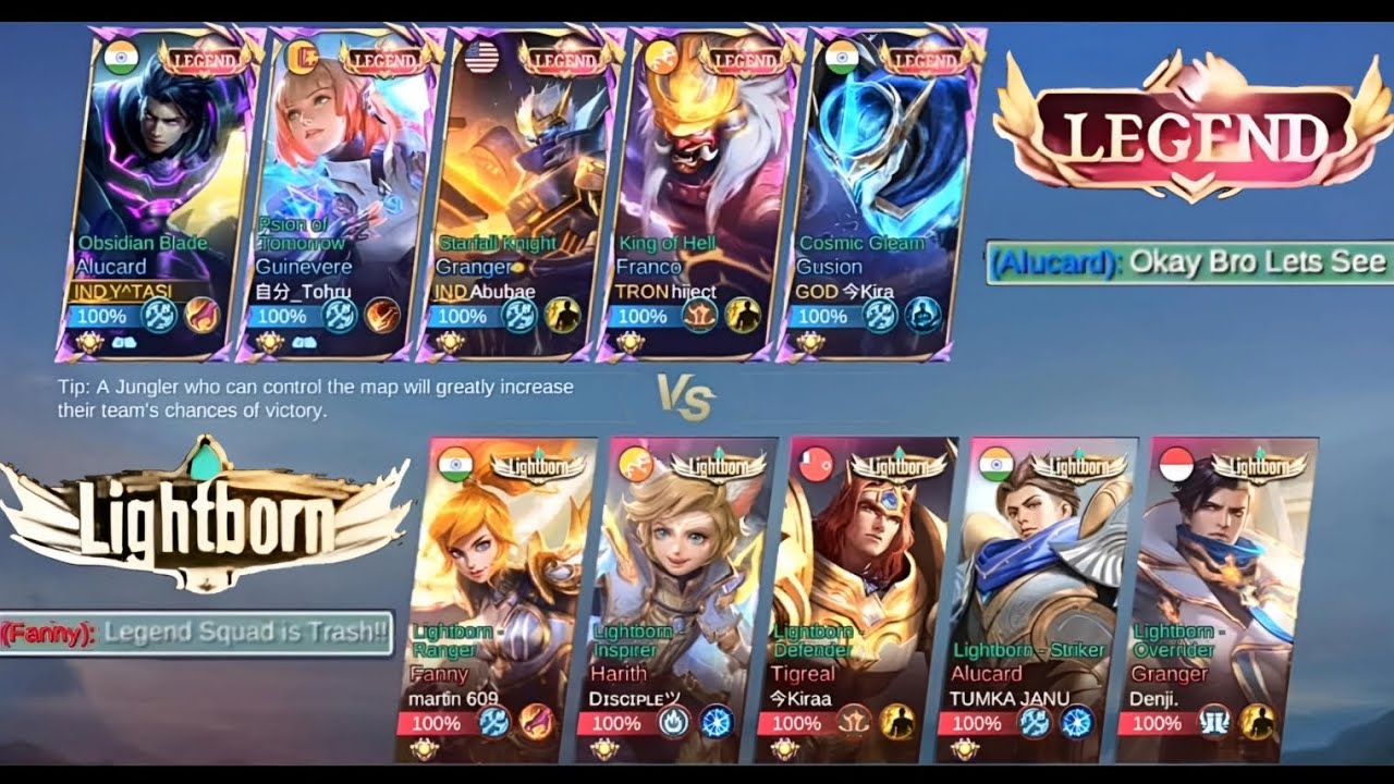MLBB || LEGEND SKIN VS LIGHTBORN SKIN || ENEMY DESTROY MY TEAM || WHO ...