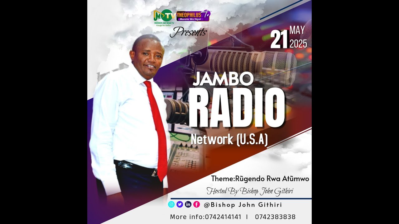 Live | Jambo Radio Network (U.S.A)| | Bishop John Githiri I 21st May 2025 - YouTube