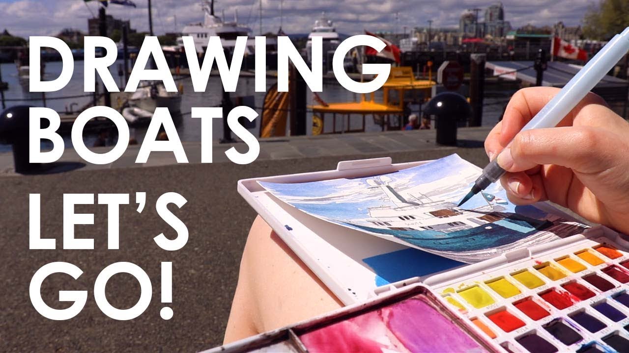 Drawing Boats At The Dock | LET'S GO! - YouTube