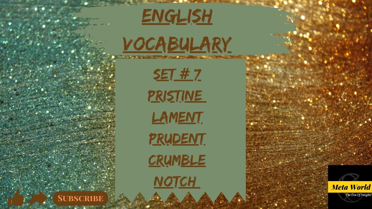 English Vocabulary | Set # 7 | - YouTube