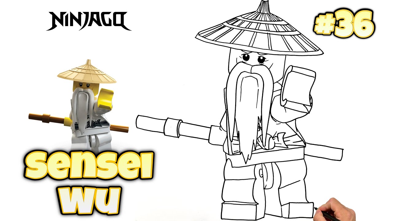 HOW TO DRAW SENSEI WU | LEGO Ninjago: Dragons Rising | 100 DRAWING ...