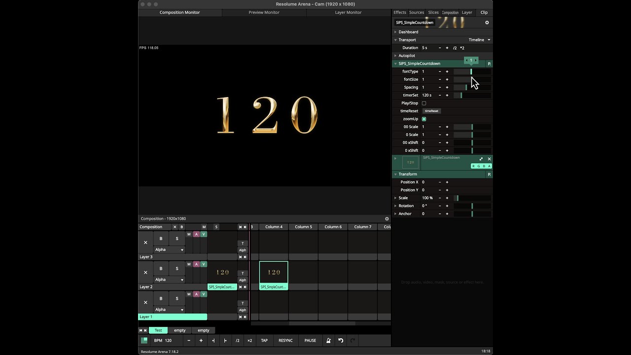 [Resolume plugin] Simple Countdown (made with Wire) - YouTube