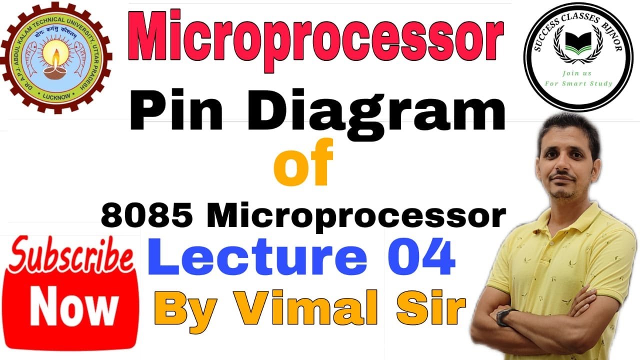Pin Diagram of 8085 Microprocessor #aktu #microprocessor #8085 # ...