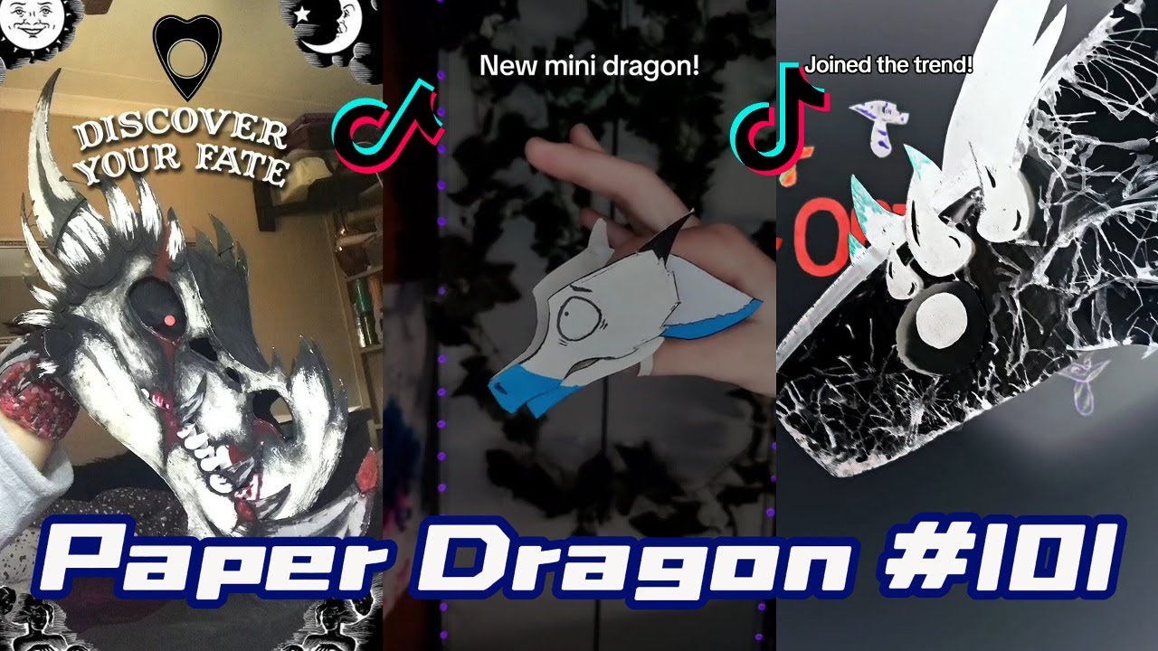 Dragon Puppet Crafts - Paper Dragon TikTok Compilation #101 - YouTube