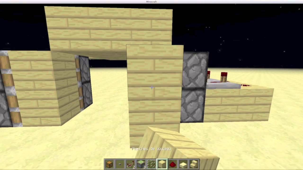 TUTORIEL REDSTONE #6 | Porte 2x2 avec bouton caché - YouTube