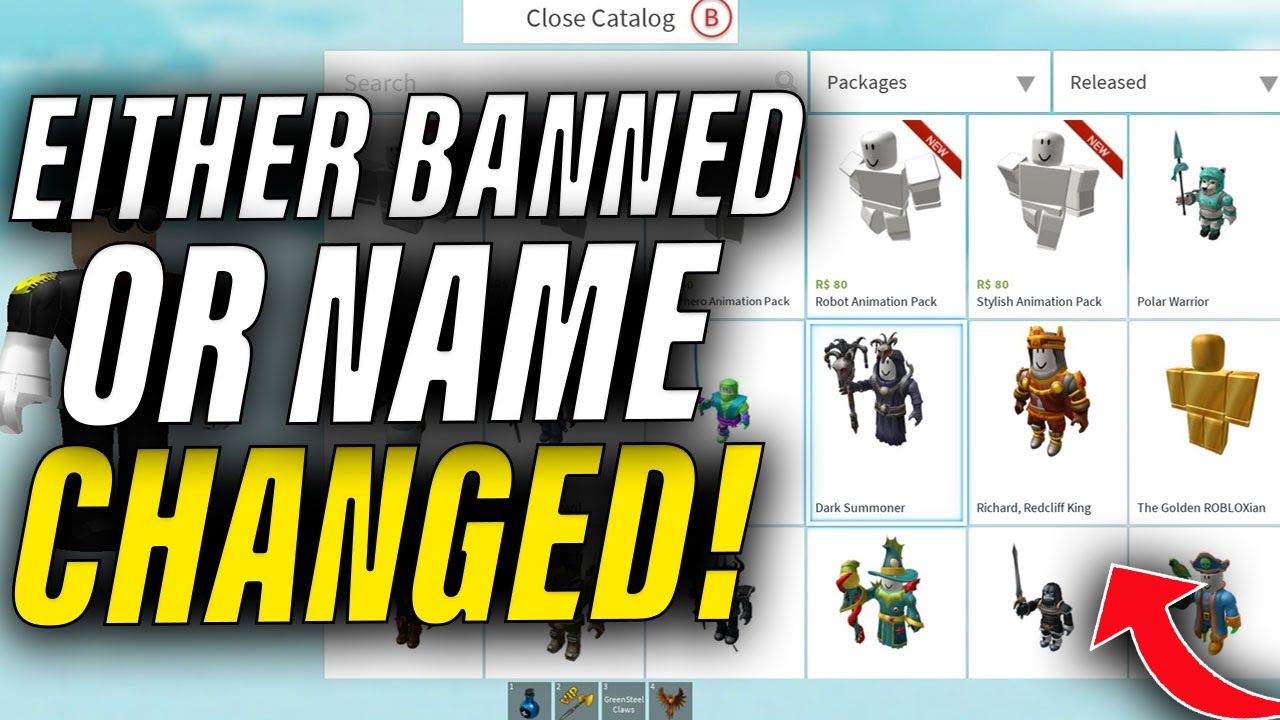 *BANNED ITEMS* Roblox has either banned or changed their names! EXPOSED ...