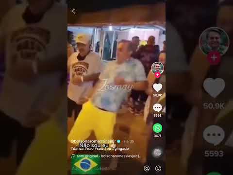 Bolsonaro no tiktok dançando Faking Love da Anitta