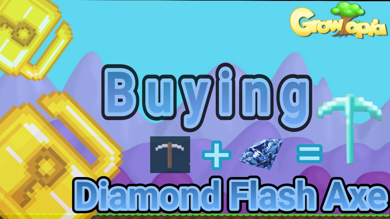 Growtopia | Buying Diamond Flash Axe :O - YouTube