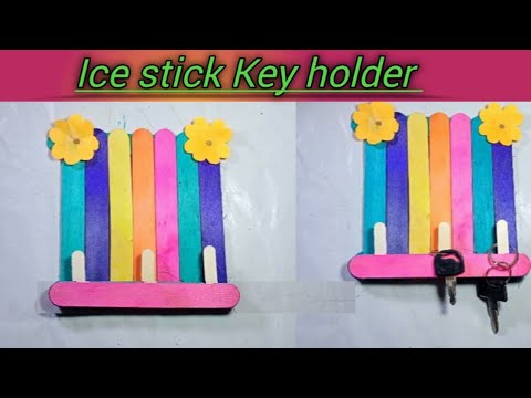 Ice cream sticks Key holder || how to make key holder || Easy key ...