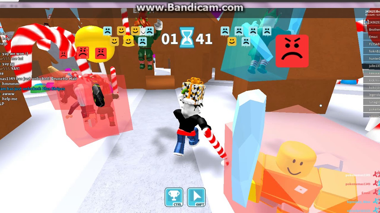 Playing roblox Ice Breaker - YouTube