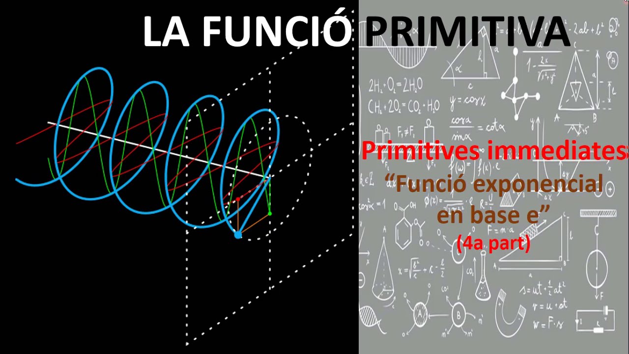 Funció primitiva (4a part) integrals immediates: exponencial en base e ...