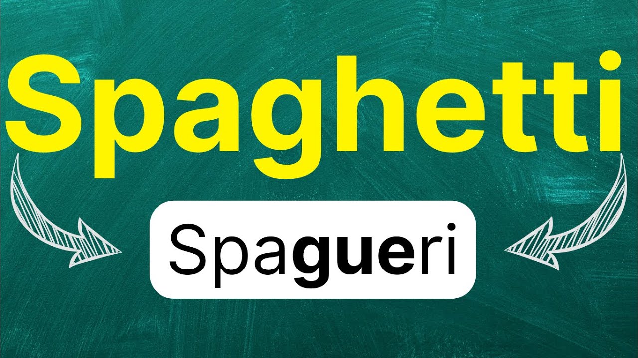 Cómo pronunciar: Spaghetti 'Espagueti' en inglés Americano con ejemplos ...