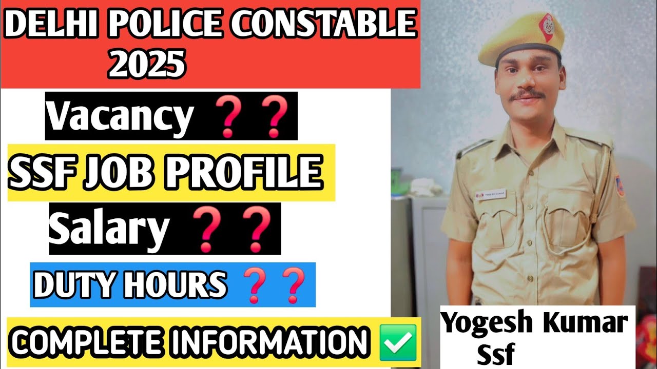Delhi police 2025 target series | Ssf | job profile | duty timing ...