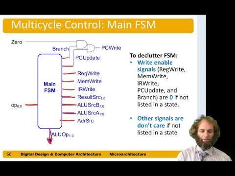 DDCA Ch7 - Part 9: RISC-V Multicycle Processor Control: lw - YouTube