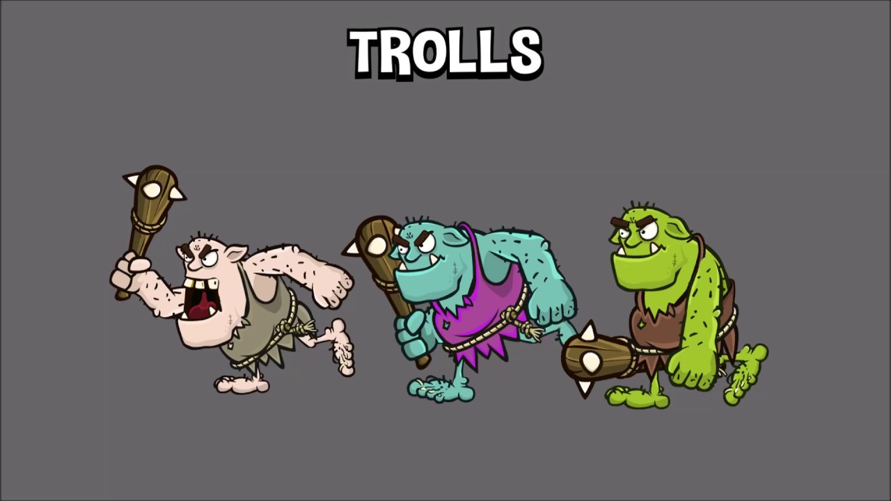 2d animated troll game asset - YouTube