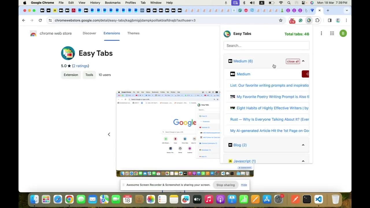 Easy Tabs - Chrome Extension - YouTube
