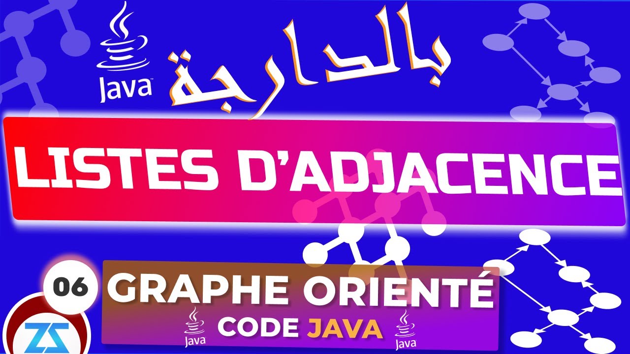 Théorie des graphes avec Java (Partie 6) : La Matrice d'adjacence, code Java, Darija, Arabic ...