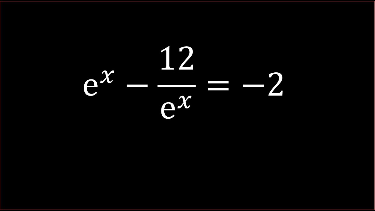 How To Solve An Exponential Equation That's Quadratic In Form Example 3 ...