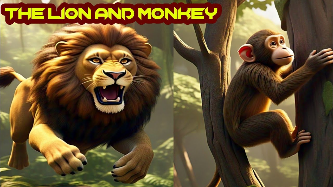 The Lion and the Monkey Story | 3D Animals Story | @CNKidsClub - YouTube