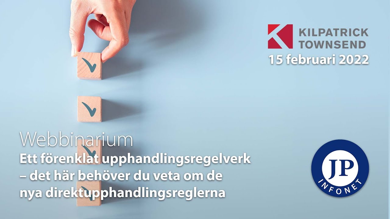 JP Infonet | Webbinarium: Ett förenklat upphandlingsregelverk del 2 - YouTube