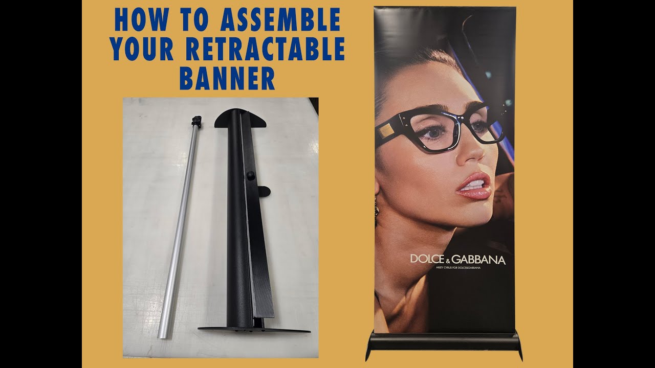 How to Assemble Your Retractable Banner - Jomark Graphics - YouTube