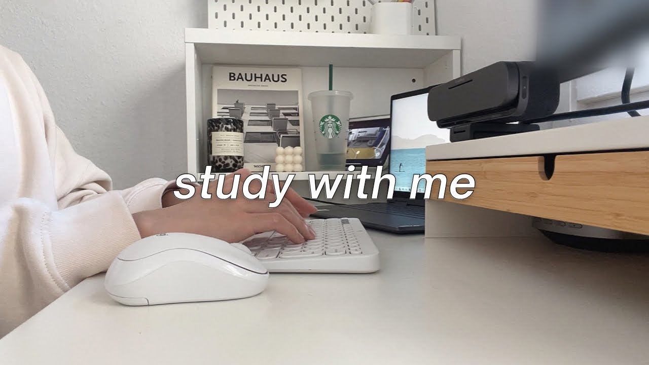 2 hour STUDY WITH ME at my room ☁ study asmr, no music, real time ...