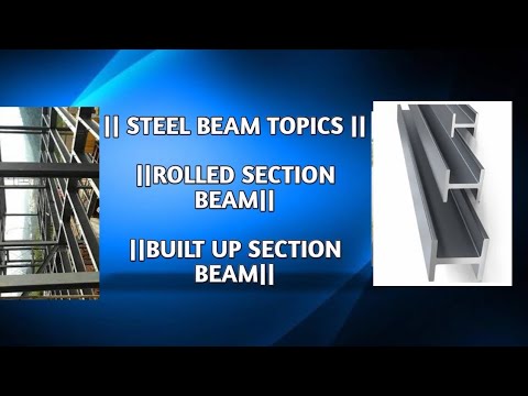 || STEEL BEAM TOPICS|| ROLLED SECTION BEAM & BUILT-UP SECTION # ...