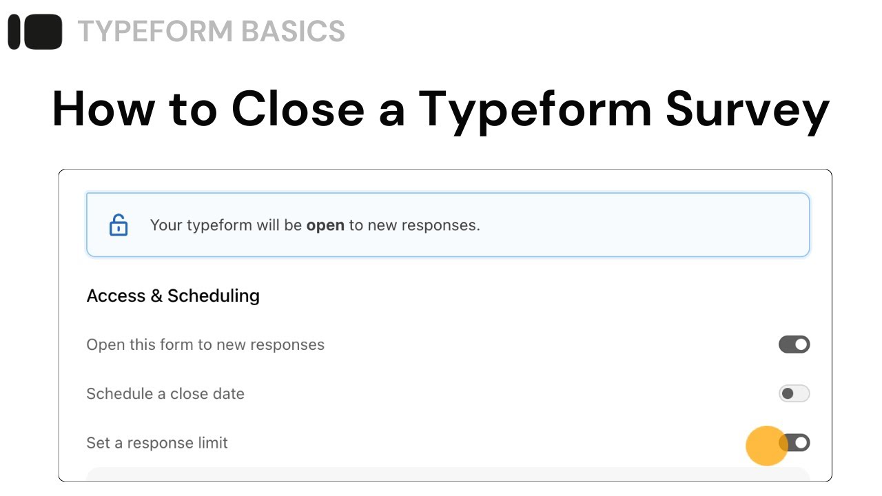 How to Close a Typeform Survey - YouTube