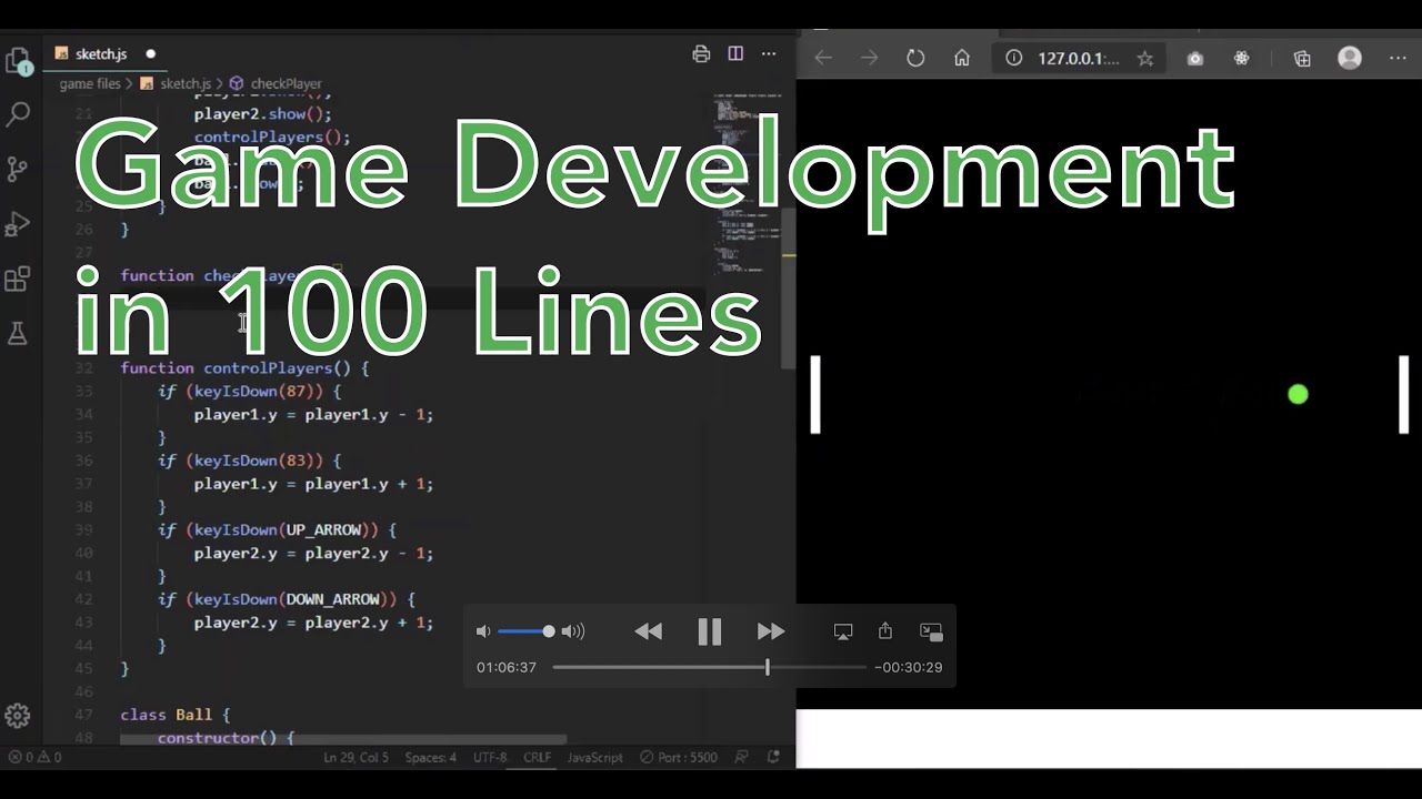 Building A Classic Pong Game In Under 100 Lines Of Code YouTube building-a-classic-pong-game-in-under-100-lines-of-code-youtube