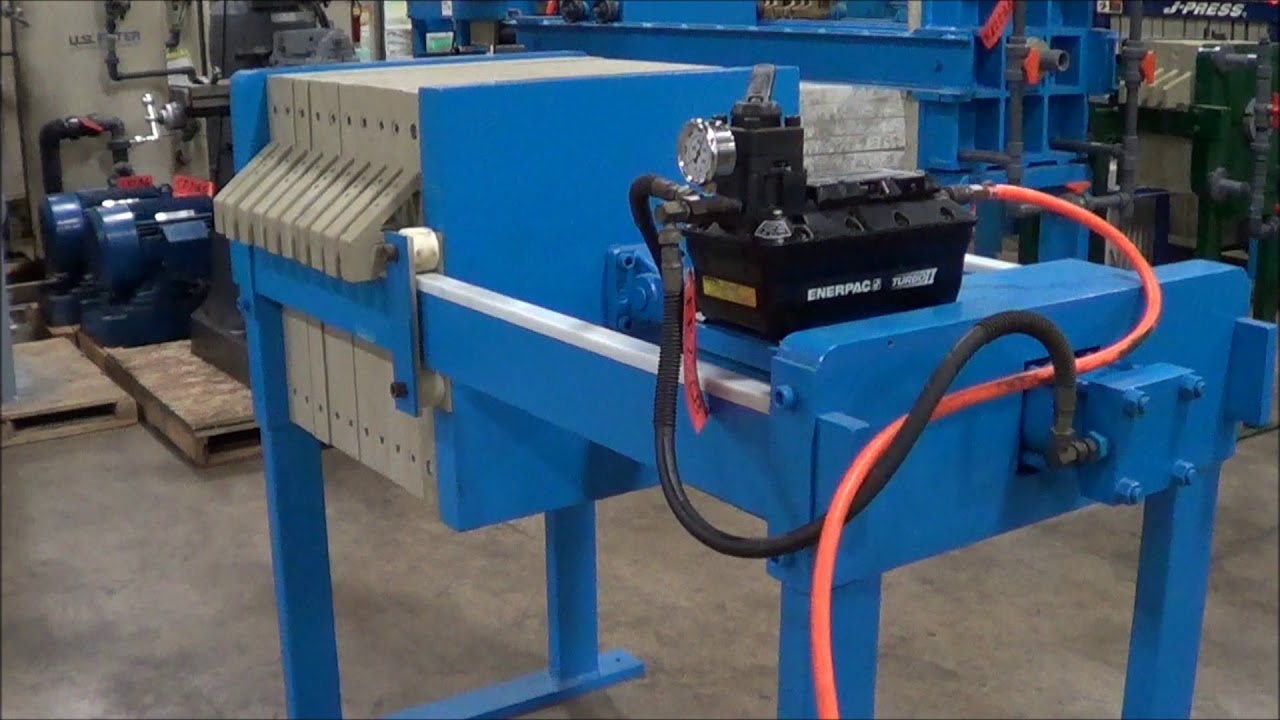 Met-Chem 3 Cubic Foot Hydraulic Filter Press FP2268 - YouTube