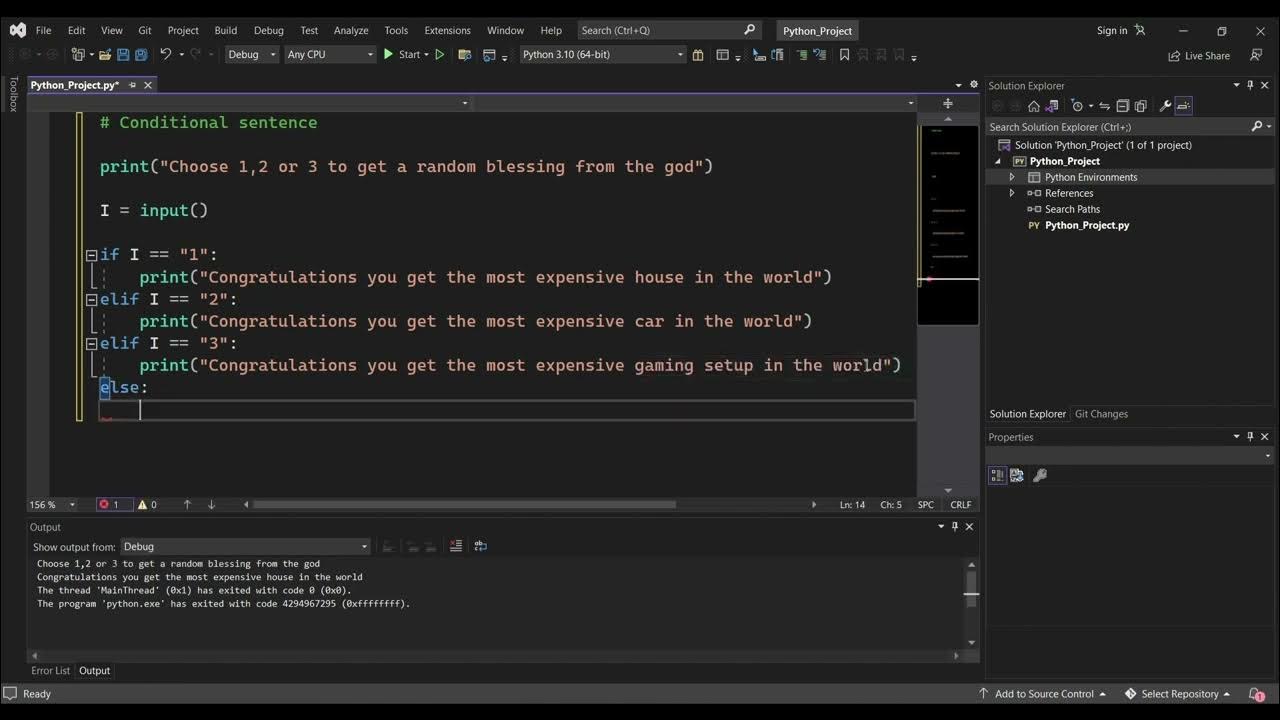 Conditional sentences in python - YouTube