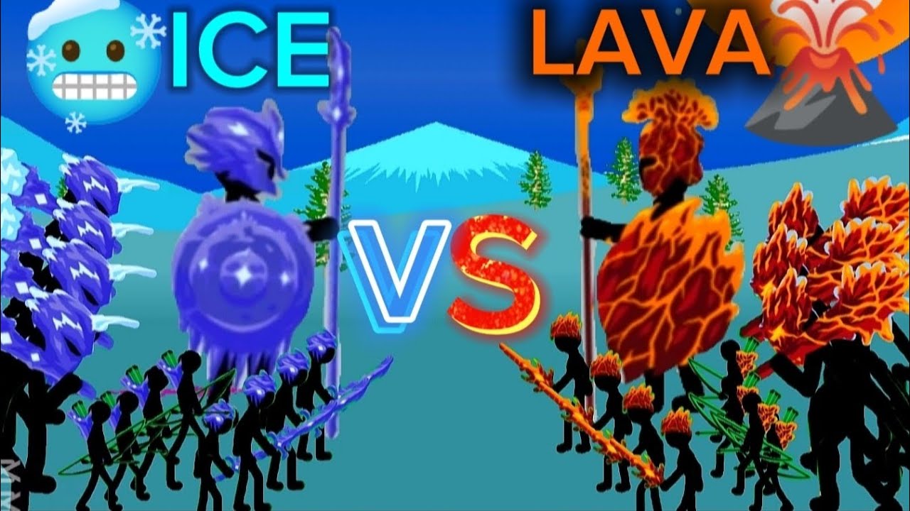 Ice Stickman 🥶 VS Lava Stickman 🌋 Who will win? -Stick War Legacy - YouTube